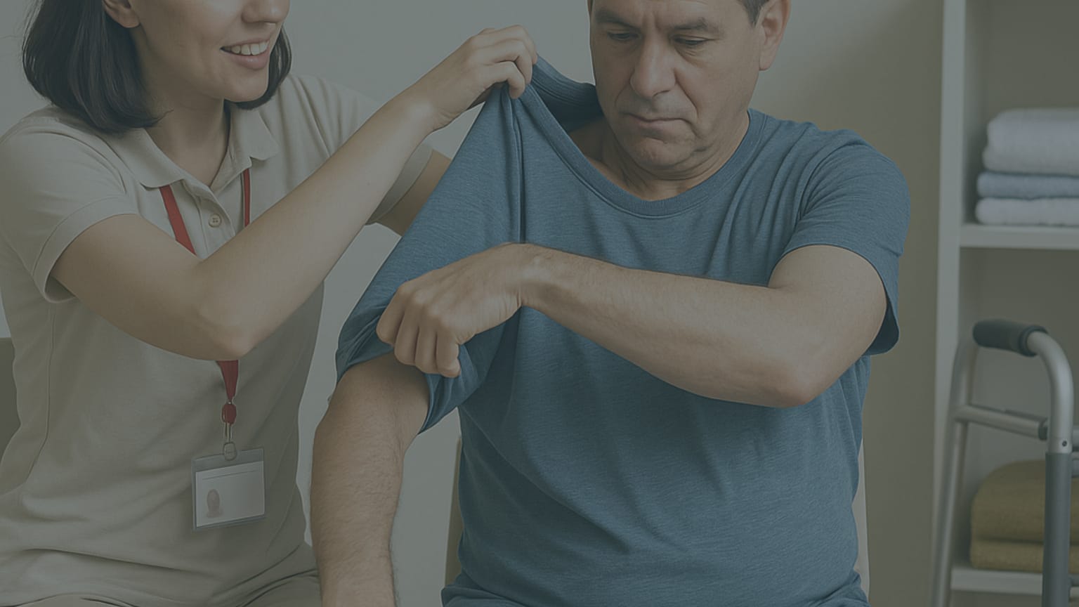 ADL-training with a neurological client: dressing the upper body – SIMBA